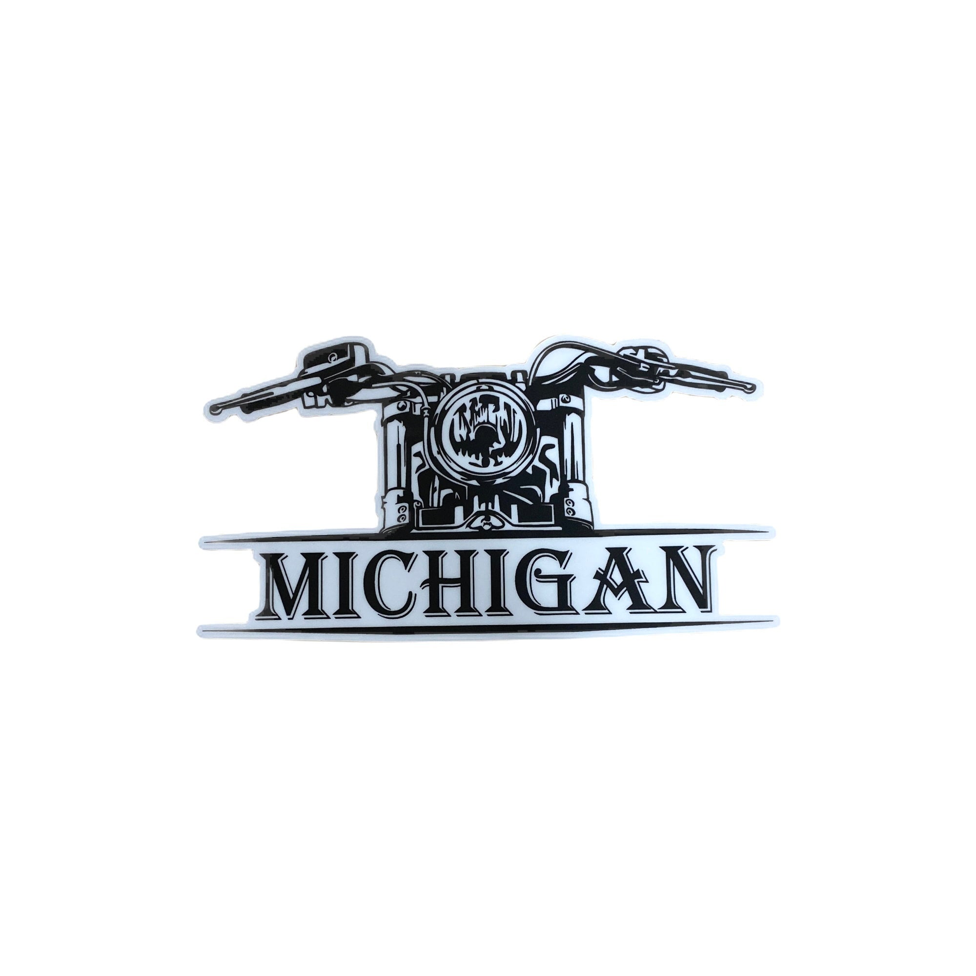 Printed Vinyl Decal- Michigan Motorcycle | My State Designs