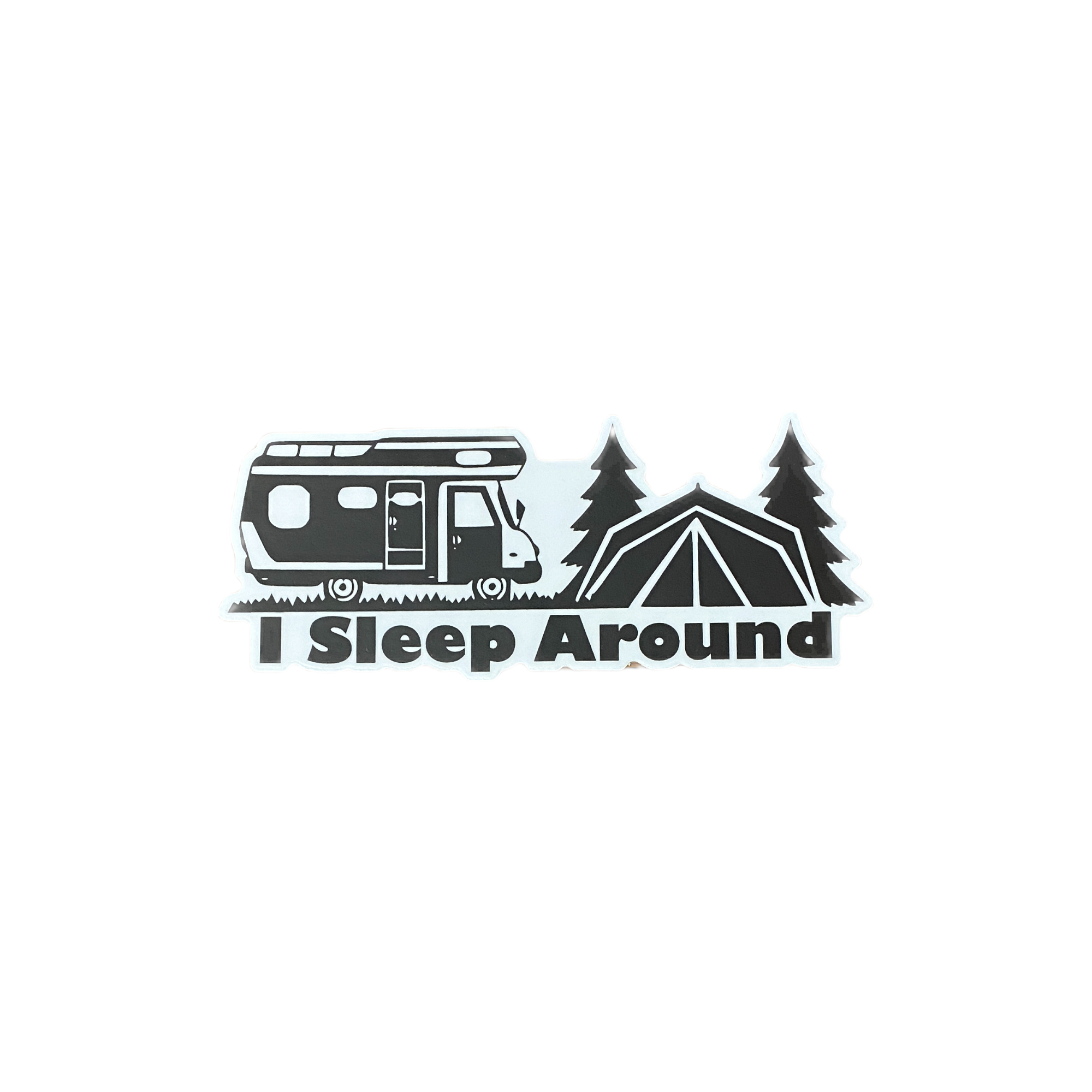 Printed Vinyl Decals- I Sleep Around | My State Designs