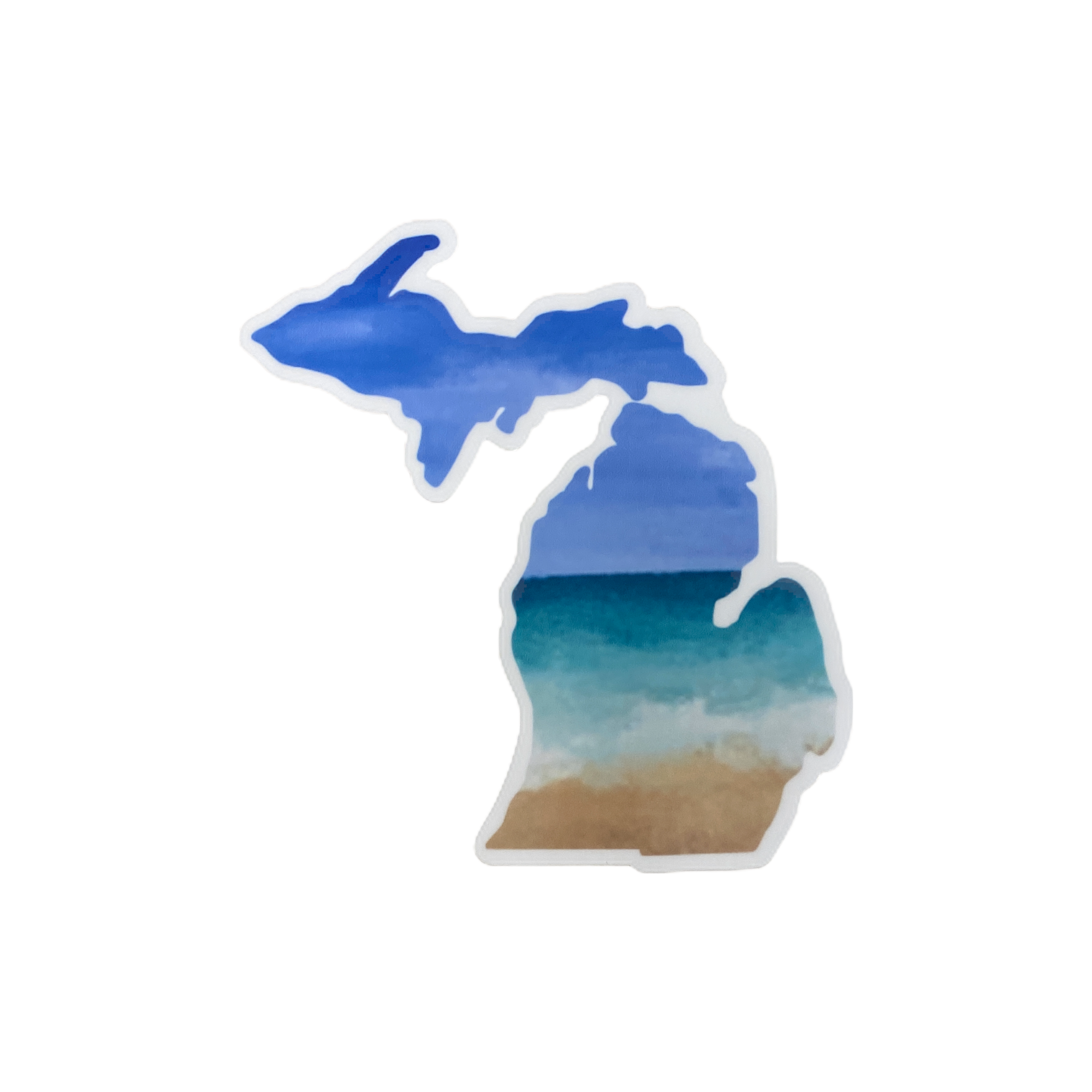Printed Vinyl Decal- Watercolor Beach | My State Designs