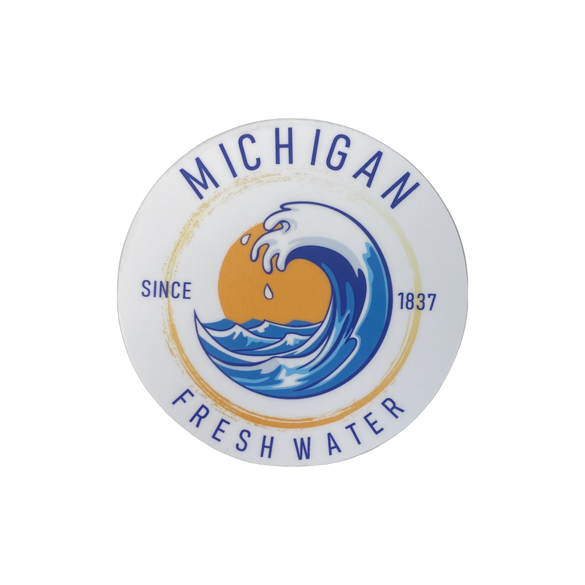 Printed Vinyl Decal- Michigan Freshwater | My State Designs