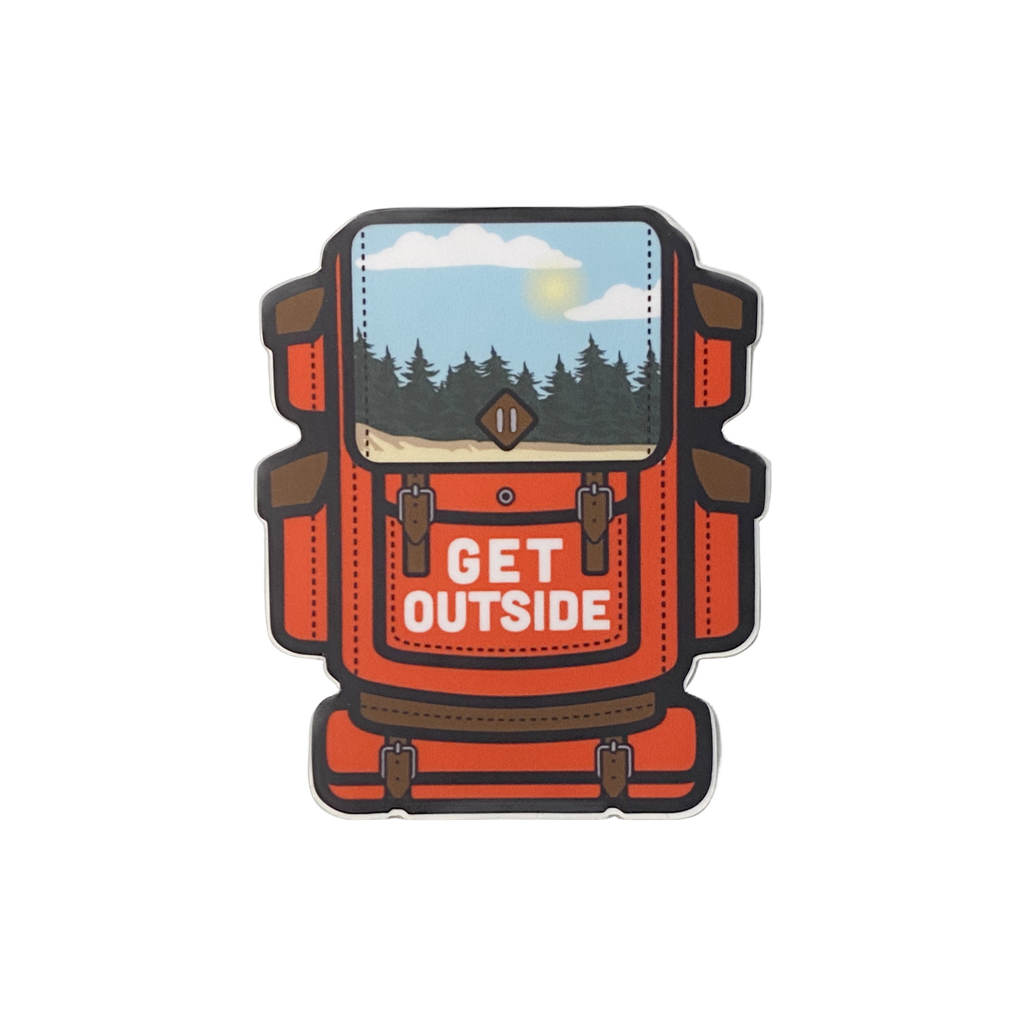 Printed Vinyl Decal- Get Outside | My State Designs
